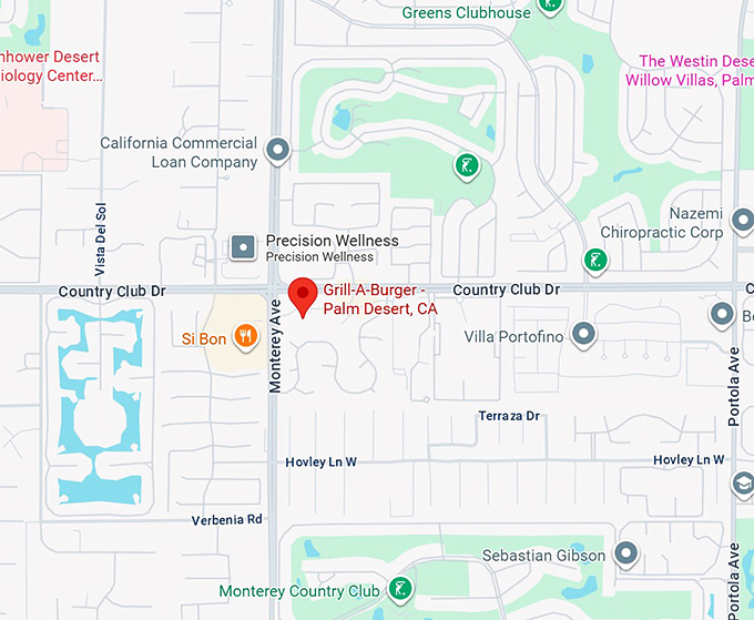 16. grill a burger palm desert, ca map