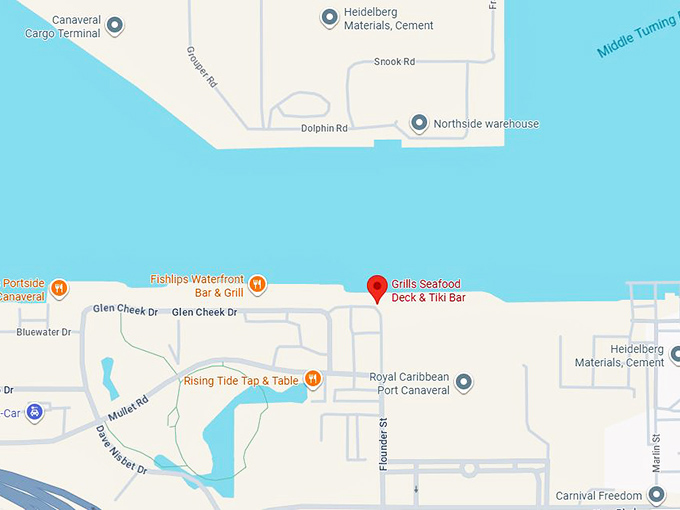 16. grills seafood deck & tiki bar map