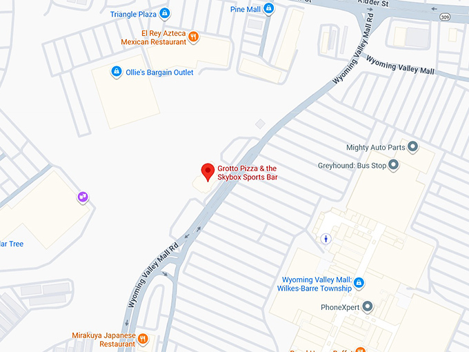 16. grotto pizza & the skybox sports bar map