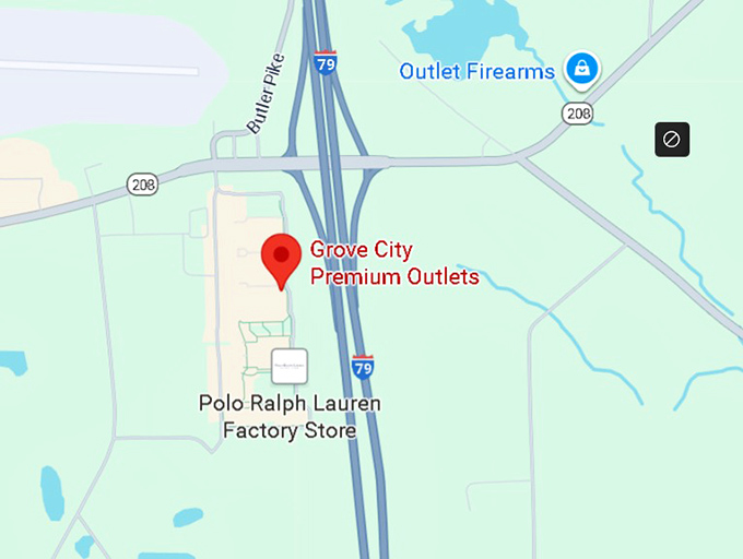 16. grove city premium outlets map