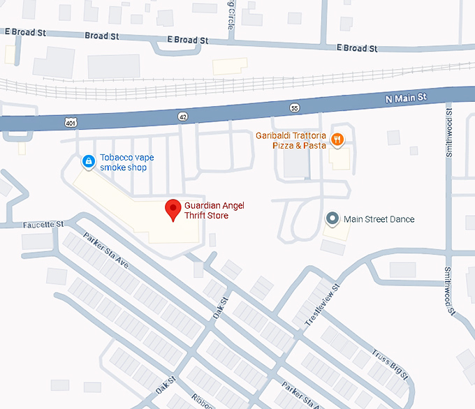 16. guardian angel thrift store map