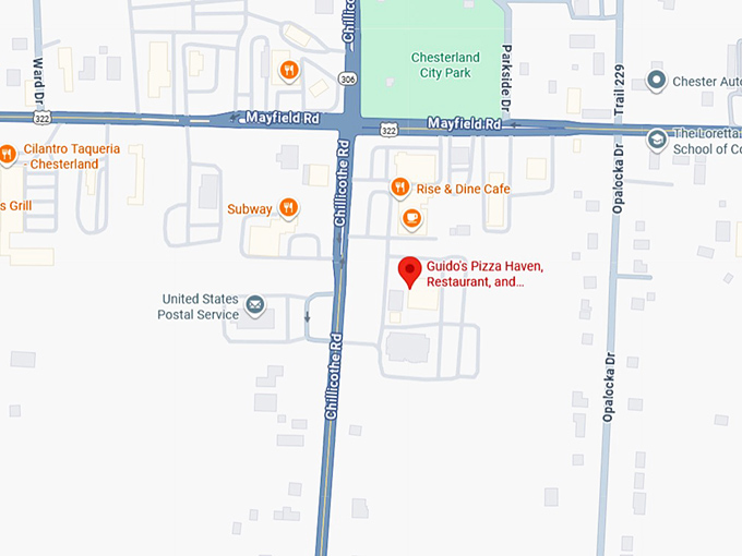 16. guido's pizza haven, restaurant, and preferred catering service map