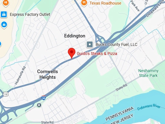 16. guido's steaks & pizza map