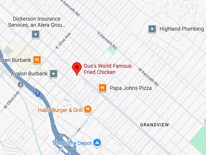 16. gus's world famous fried chicken map