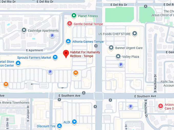16. habitat for humanity restore tempe map