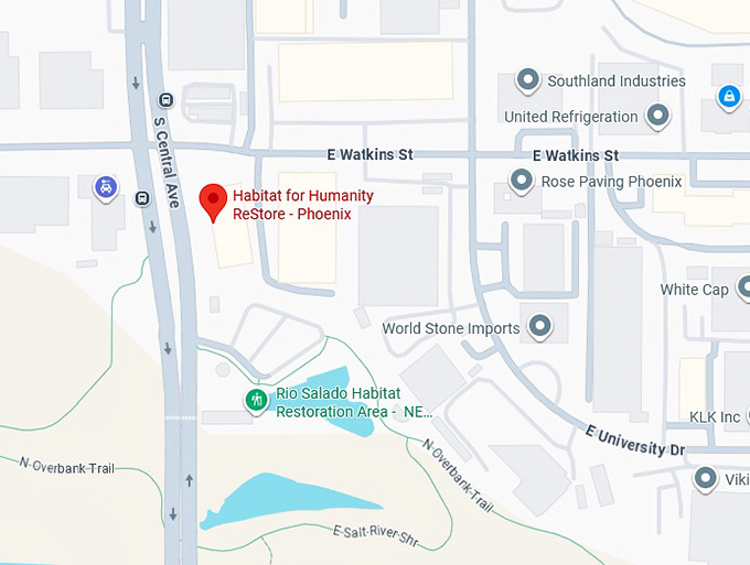 16. habitat for humanity restore phoenix map