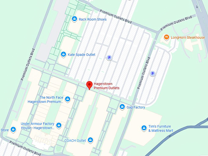 16. hagerstown premium outlets map