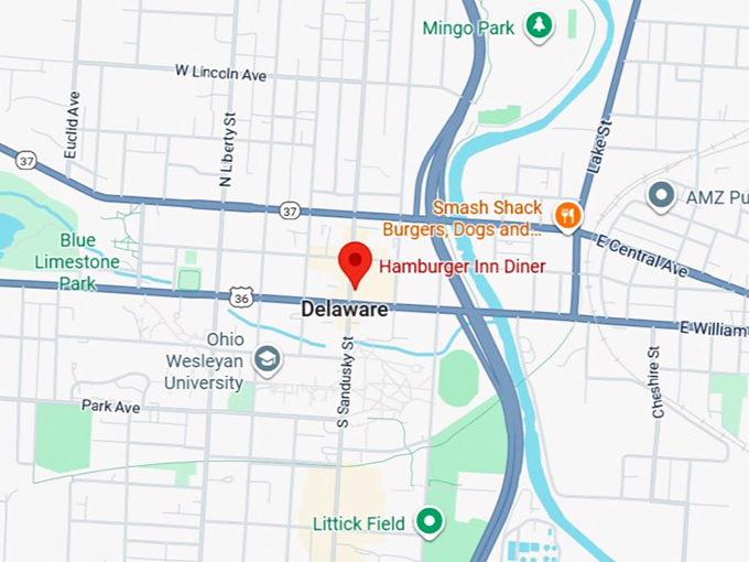 16. hamburger inn map