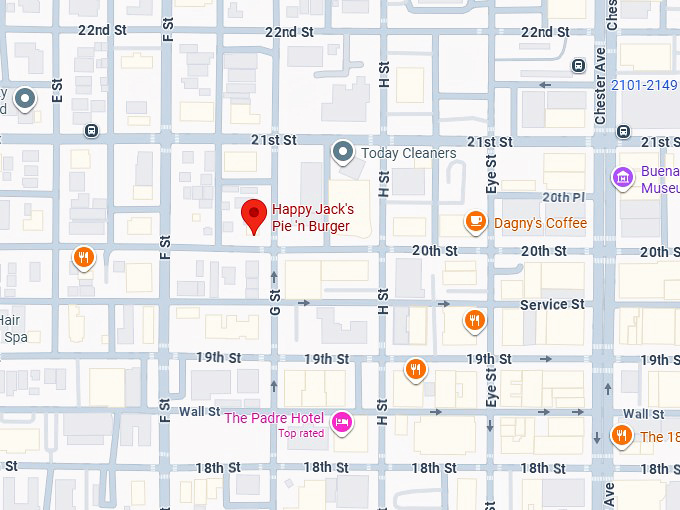 16. happy jack’s pie ’n burger map