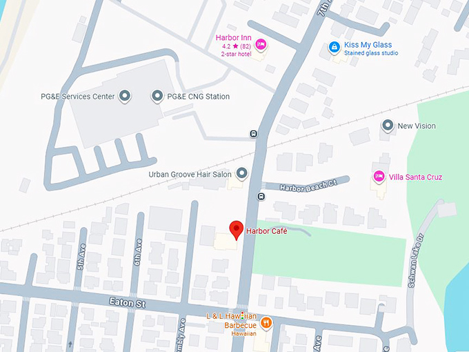 16. harbor cafe map