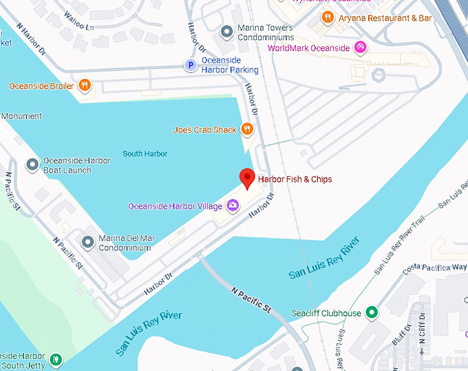 16. harbor fish & chips map