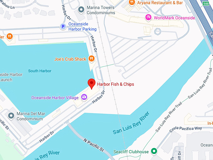 16. harbor fish & chips map