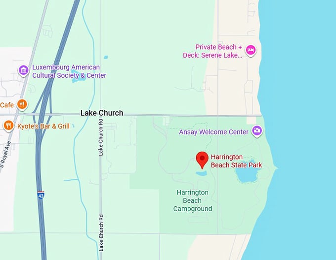 16. harrington beach state park map
