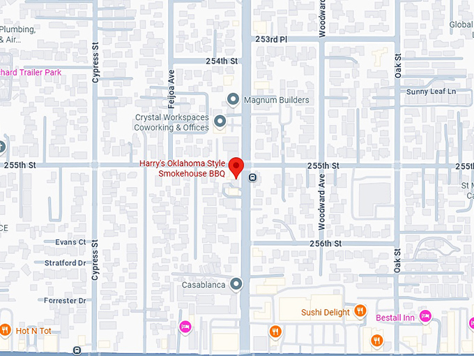 16. harry's oklahoma style smokehouse bbq map
