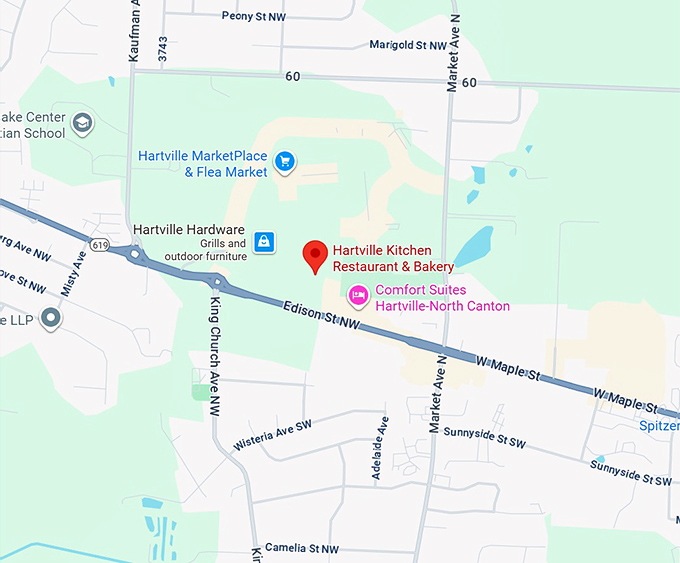 16. hartville kitchen restaurant & bakery map