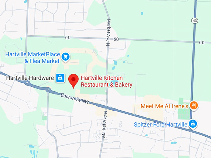16. hartville kitchen restaurant & bakery map