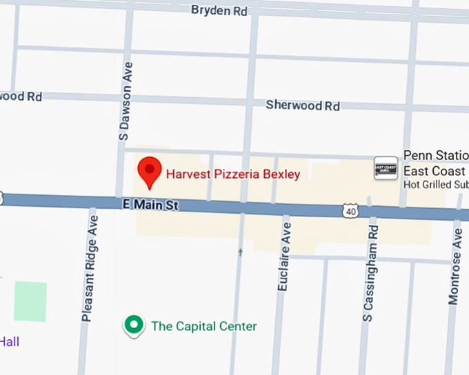 16. harvest pizzeria bexley map