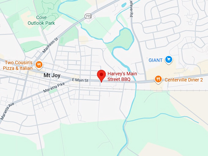 16. harvey&rsquo;s main street bbq map