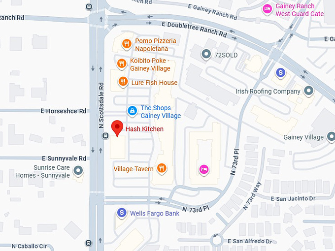 16. hash kitchen (scottsdale) map