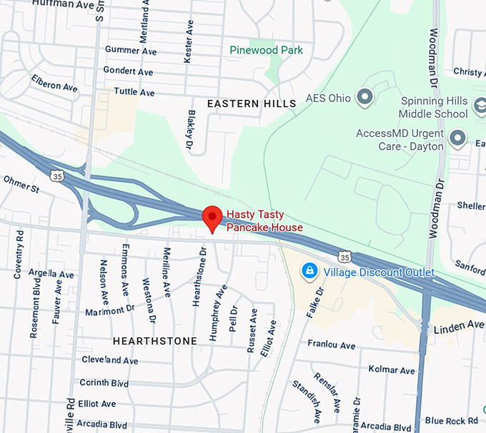 16. hasty tasty pancake house map