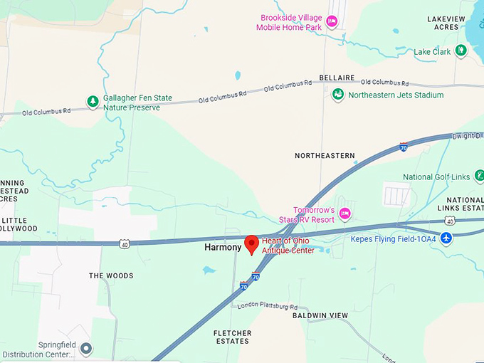 16. heart of ohio antique center map