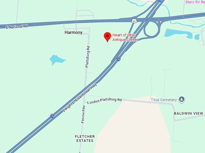 16. heart of ohio antique center map