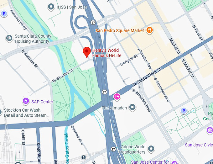 16. henry's world famous hi life map