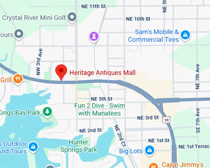 16. heritage antiques mall map