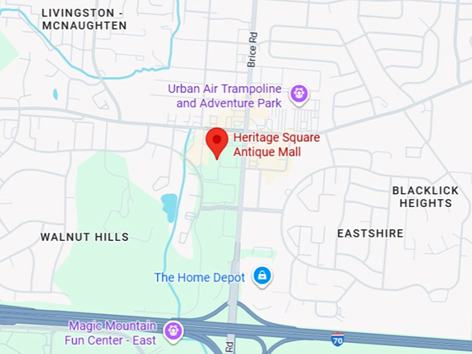 16. heritage square antique mall map