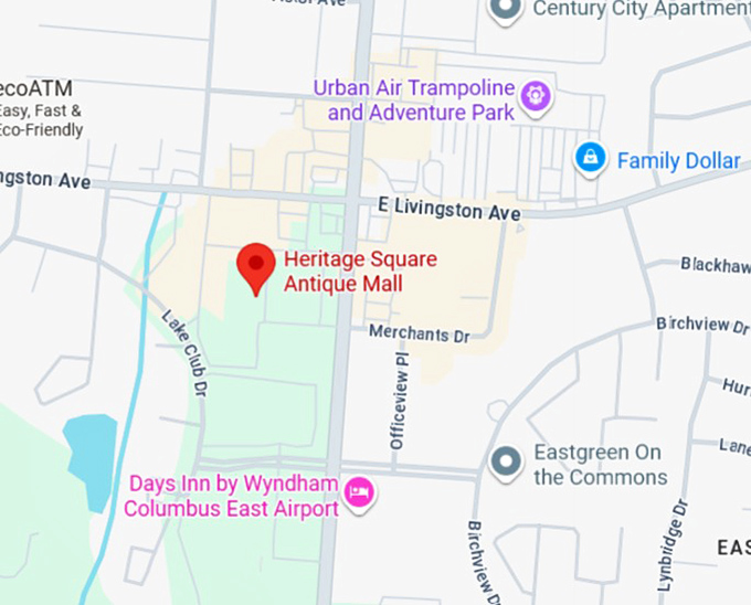 16. heritage square antique mall map