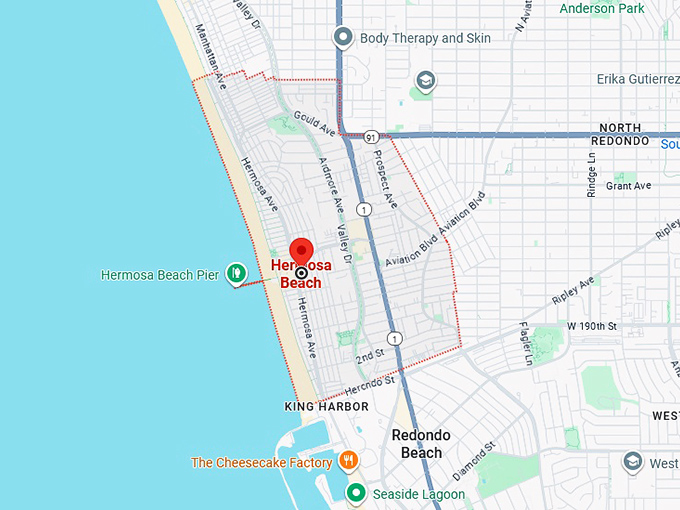 16. hermosa beach map
