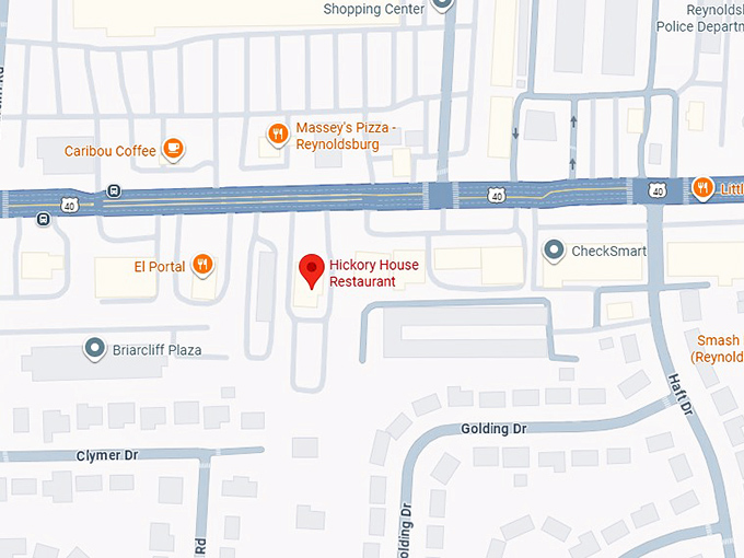 16. hickory house restaurant map