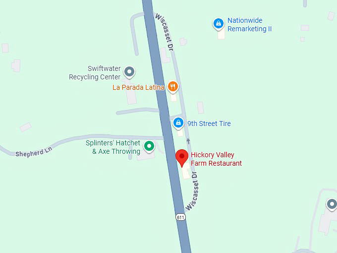 16. hickory valley farm restaurant map