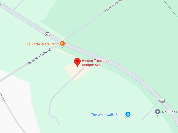 16. hidden treasures antique mall map