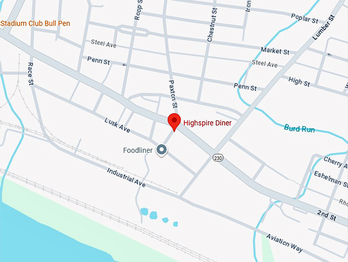 16. highspire diner map