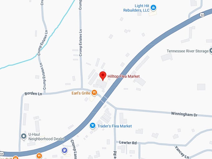 16. hilltop flea market map