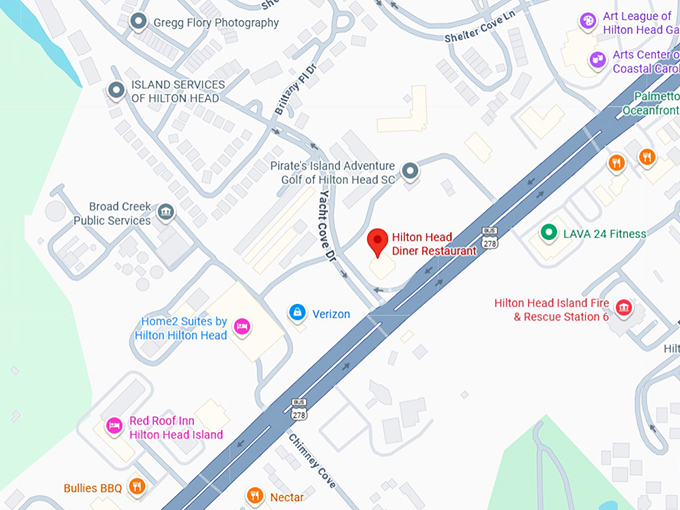 16. hilton head diner map