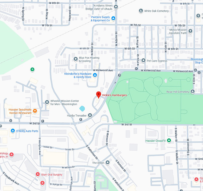 16. hinkle&rsquo;s hamburgers map