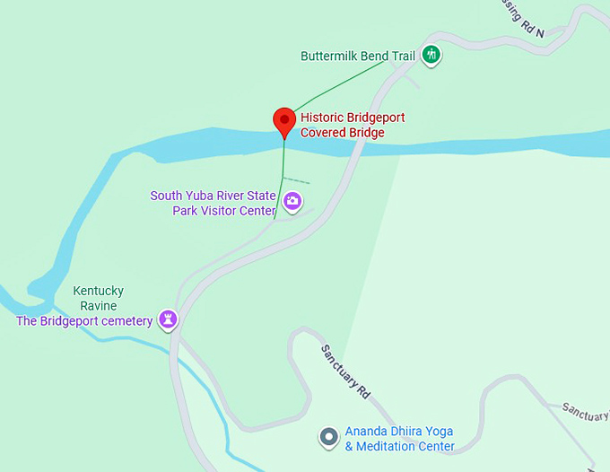 16. historic bridgeport covered bridge map