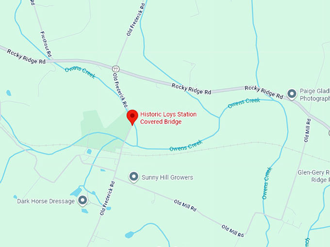 16. historic loys station covered bridge map