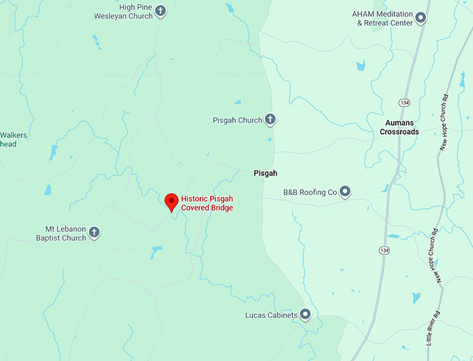 16. historic pisgah covered bridge map