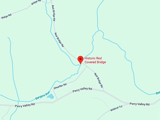 16. historic red covered bridge map