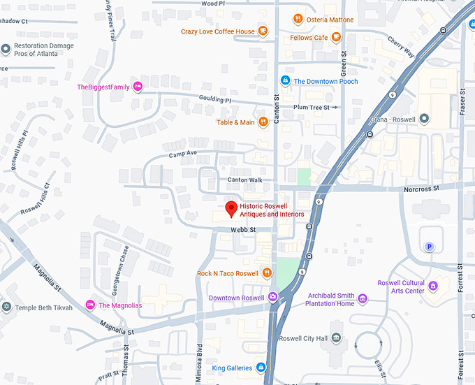 16. historic roswell antique market map