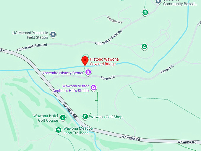 16. historic wawona covered bridge map