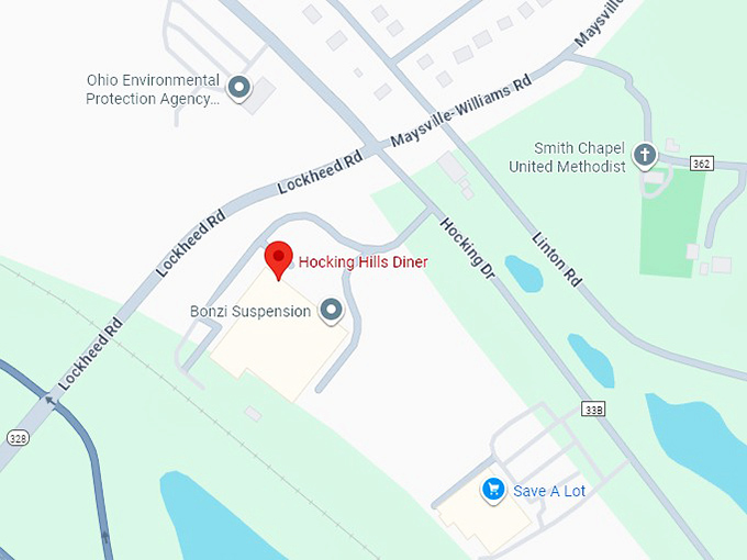 16. hocking hills diner map