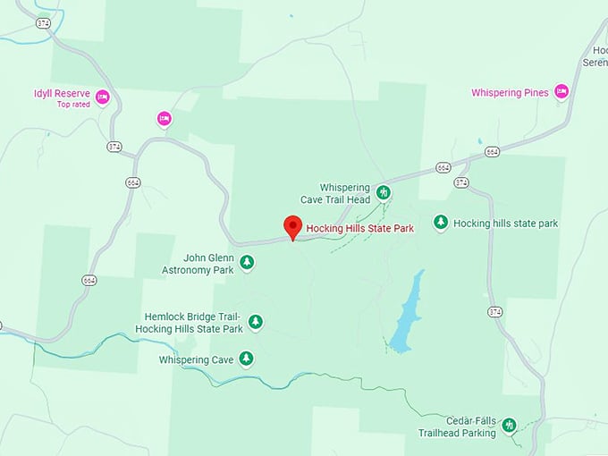 16. hocking hills state park map