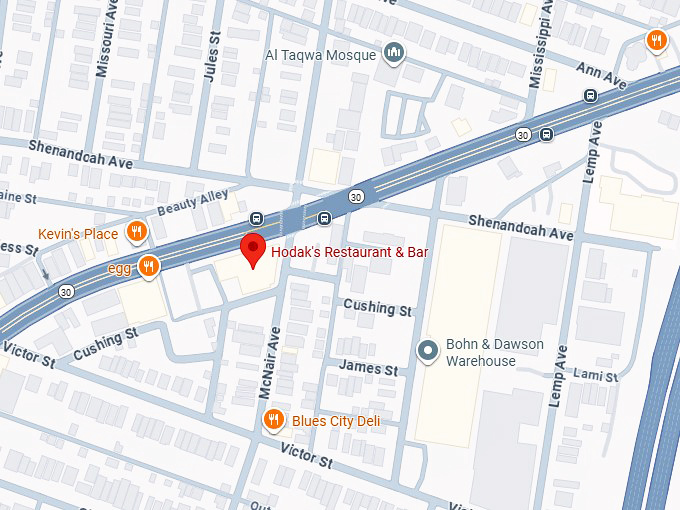 16. hodak's restaurant & bar map