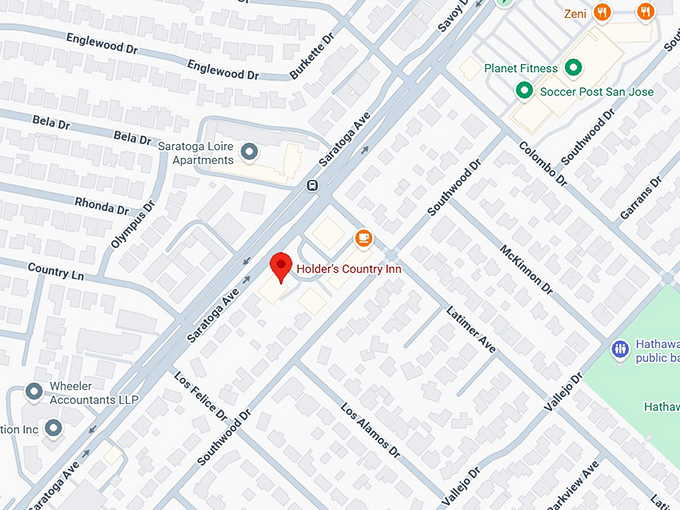 16. holder&rsquo;s country inn (1424 saratoga ave) map