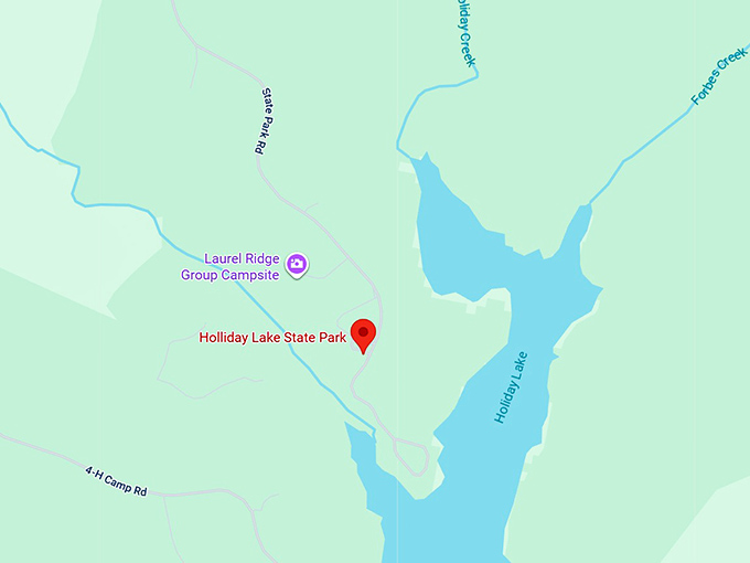 16. holliday lake state park map