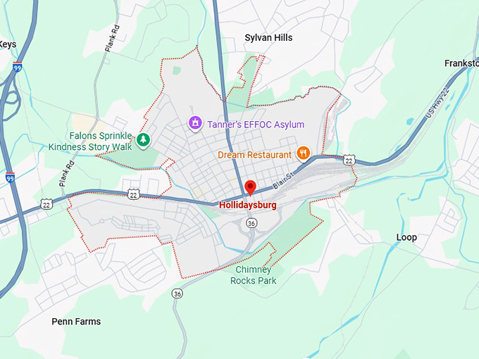 16. hollidaysburg map